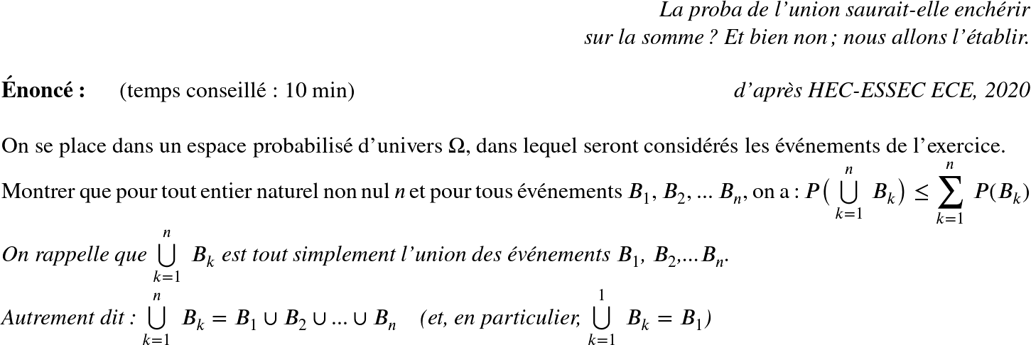 Probabilité de l’union et somme des probabilités – Ayoub et les maths